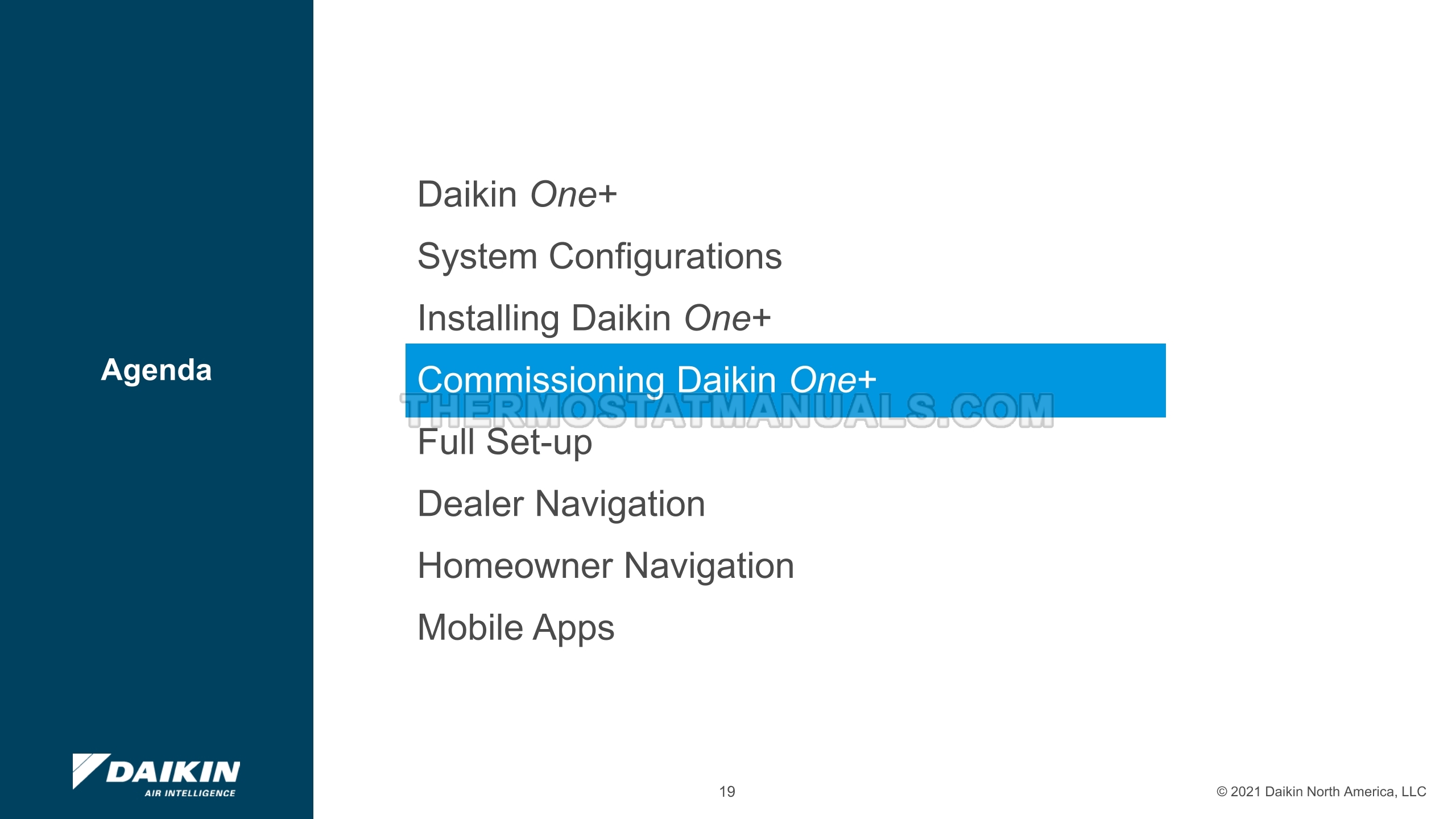 Daikin One Plus One Thermostat Installation Guide