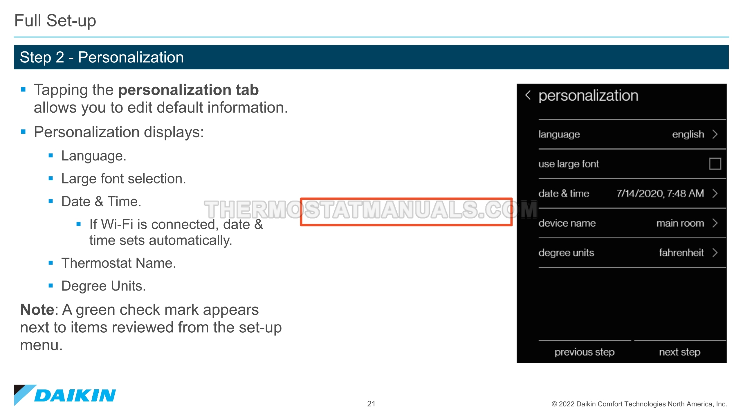 Daikin One Touch Installation Guide