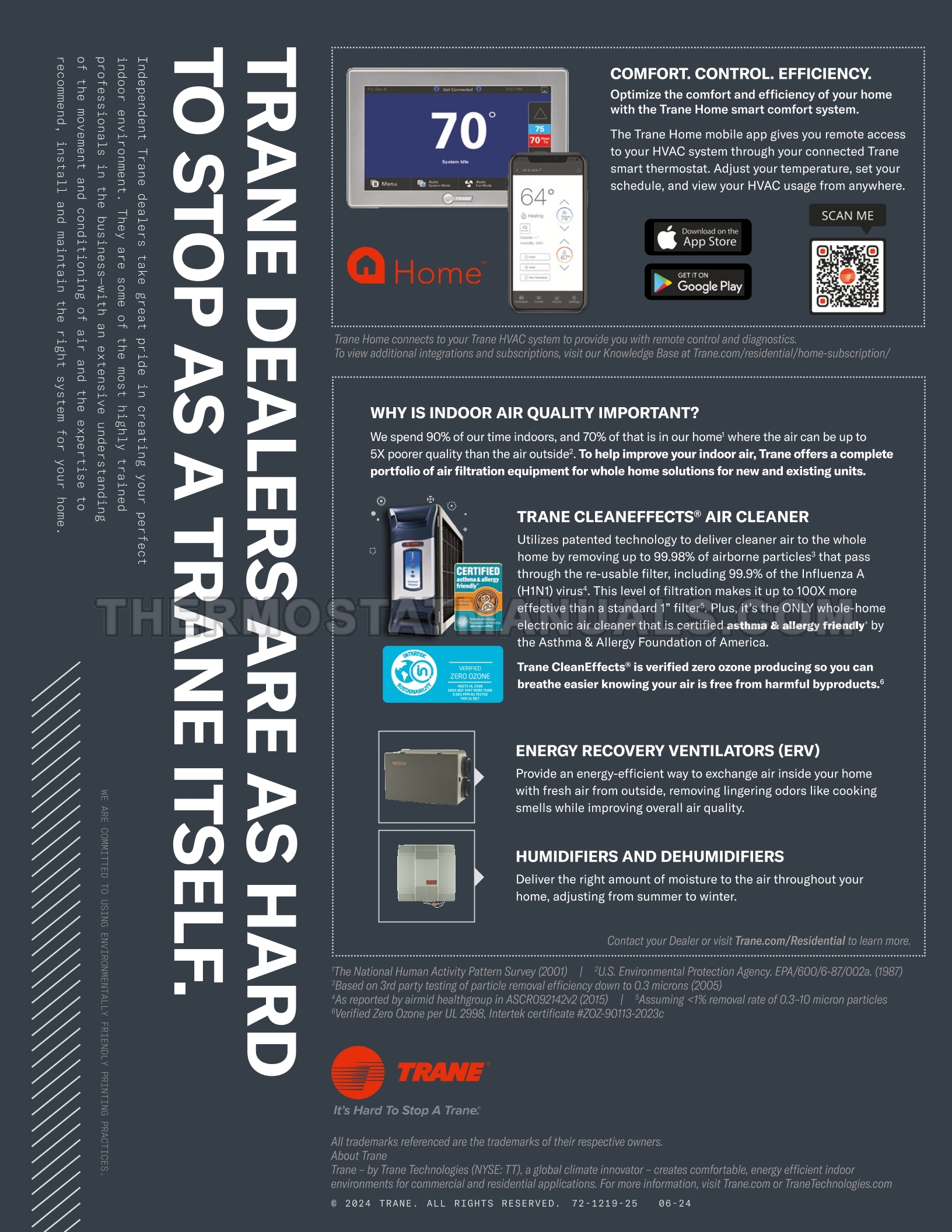 Trane XR202 Thermostat Brochure